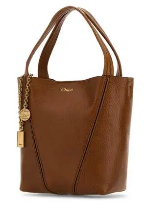 Chloé Leather Small Spin Shopping Bag