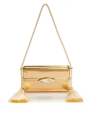 Simkhai Roma Leather & Aluminum Shoulder Bag - Gold