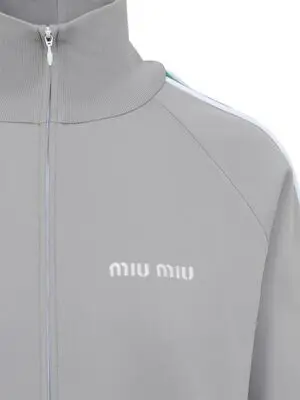 Miu Miu Logo Nylon Cardigan