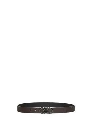 FERRAGAMO Reversible Gancini Leather Belt