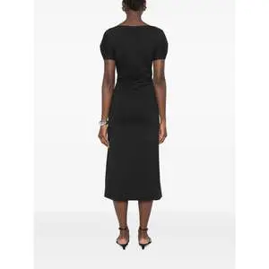 LEMAIRE Heavy Cotton Jersey Belted Midi Dress