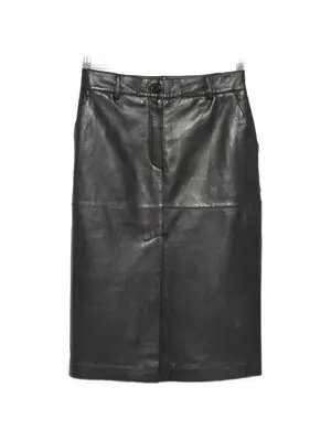 PAROSH Leather Trousers - Black