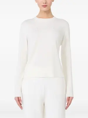 Max Mara Wool Crewneck Sweater - White