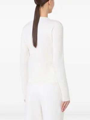 Max Mara Wool Crewneck Sweater - White