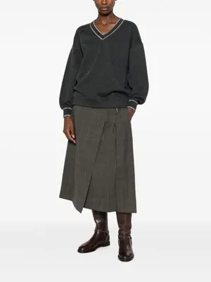 Brunello Cucinelli Cotton V-necked Sweater
