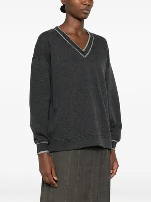 Brunello Cucinelli Cotton V-necked Sweater