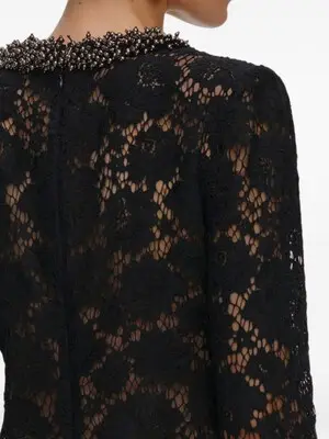 SELF-PORTRAIT Lace Short Dress - Black