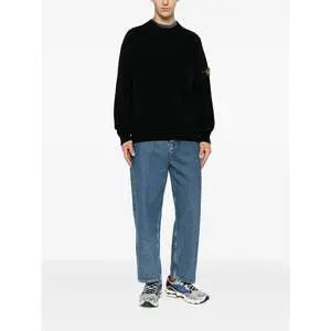 Stone Island Virgin Wool Blend Crew Neck Pullover