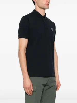 Stone Island Logo Cotton Polo Shirt