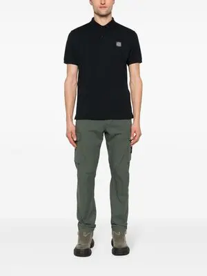 Stone Island Logo Cotton Polo Shirt