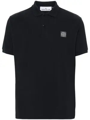 Stone Island Logo Cotton Polo Shirt - Multicolor