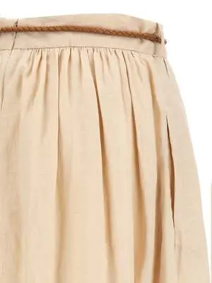 Zimmermann Wylie Embroidered Linen Skirt