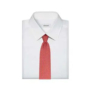 FERRAGAMO Gancini Geometric Silk Tie