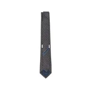 FERRAGAMO Silk Gancini Pattern Neck Tie