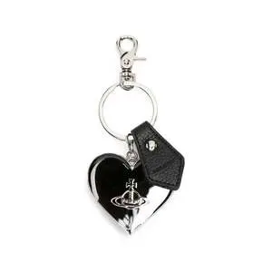 VIVIENNE WESTWOOD Heart-shaped Orb Keyring And Chain - Silver