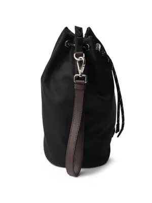 Prada Speedrock Re-nylon And Leather Pouch
