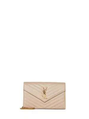 Saint Laurent Quilted Leather Clutch With Logo - Multicolor