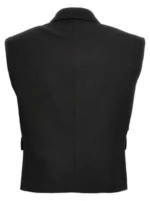Dolce & Gabbana Wool Gabardine Tuxedo Gilet