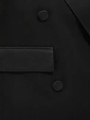 Dolce & Gabbana Wool Gabardine Tuxedo Gilet