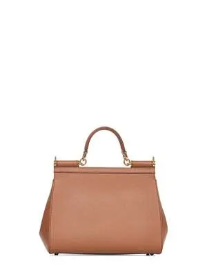 Dolce & Gabbana Large Sicily Handbag In Dauphine Leather