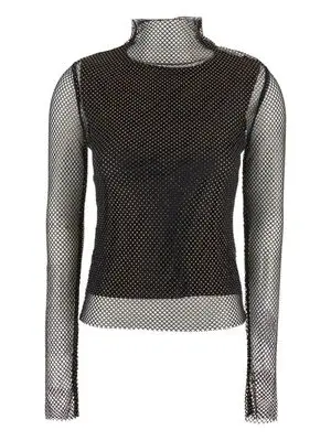Sportmax High-neck Fishnet Top