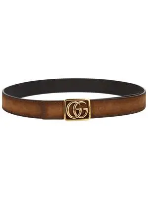 Gucci Reversible Belt Gg Marmont - Black