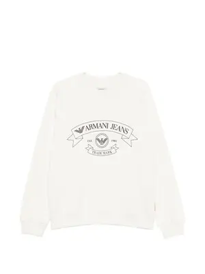 Emporio Armani Logo Cotton Sweatshirt - White