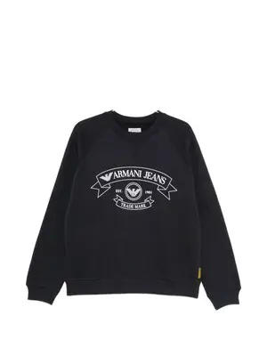 Emporio Armani Logo Cotton Sweatshirt - Blue