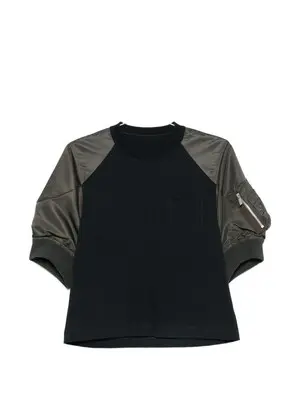 Sacai Cotton And Nylon T-shirt