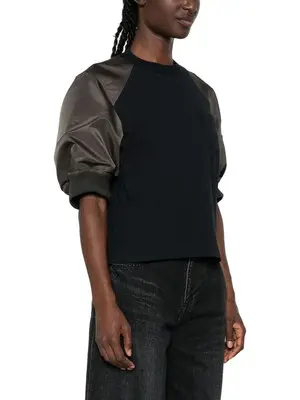 Sacai Cotton And Nylon T-shirt