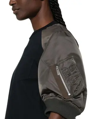 Sacai Cotton And Nylon T-shirt