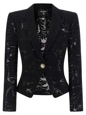 BALMAIN Balmain Lace Single-Breasted Blazer
