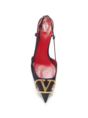 Valentino Garavani Vlogo Signature Leather Pumps