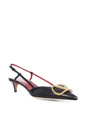 Valentino Garavani Vlogo Signature Leather Pumps
