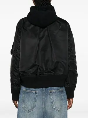 Sacai Cotton Blend Paneled Hoodie