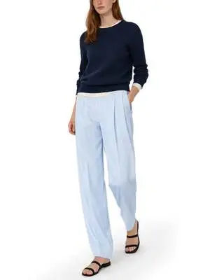 Bottega Veneta Silk Blend Tailored Pants