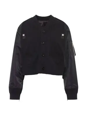 Sacai Cotton And Nylon Cardigan