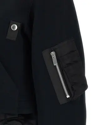 Sacai Cotton Blend Hooded Sweatshirt