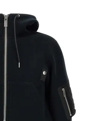 Sacai Cotton Blend Hooded Sweatshirt