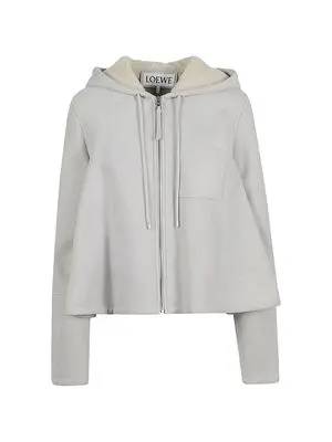Loewe Leather Hooded Jacket