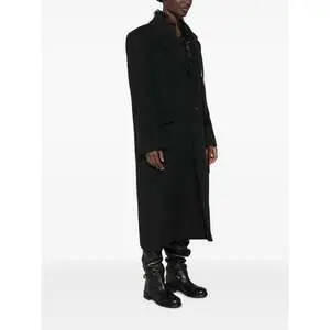 ANN DEMEULEMEESTER Single-breasted Tailored Wool-blend Coat