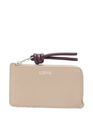 Loewe Knot Leather Zipped Card Case - Multicolor