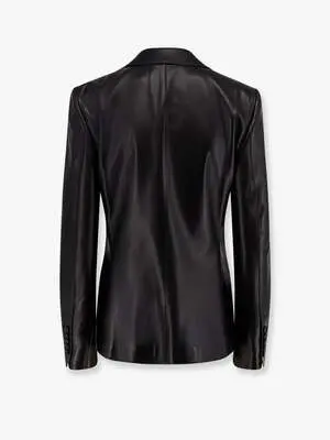 TOM FORD Leather Peak Lapel Blazer