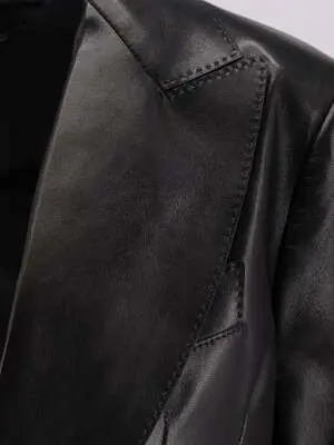 TOM FORD Leather Peak Lapel Blazer