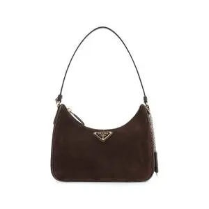 Prada Suede Texture Shoulder Bag