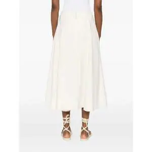 Brunello Cucinelli Linen-blend A-line Skirt