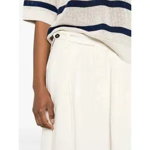 Brunello Cucinelli Linen-blend A-line Skirt