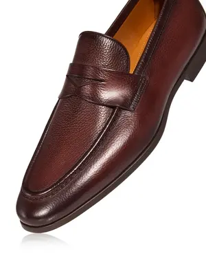Magnanni Hafiz Textured Leather Loafers
