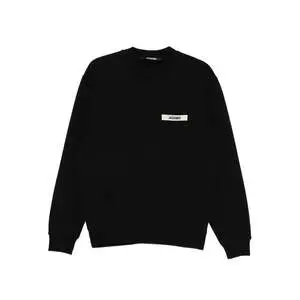 Jacquemus Organic Cotton Fleece Crew Neck Sweatshirt - Black