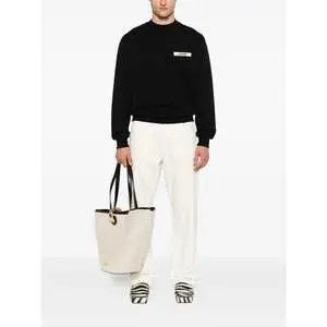 Jacquemus Organic Cotton Fleece Crew Neck Sweatshirt